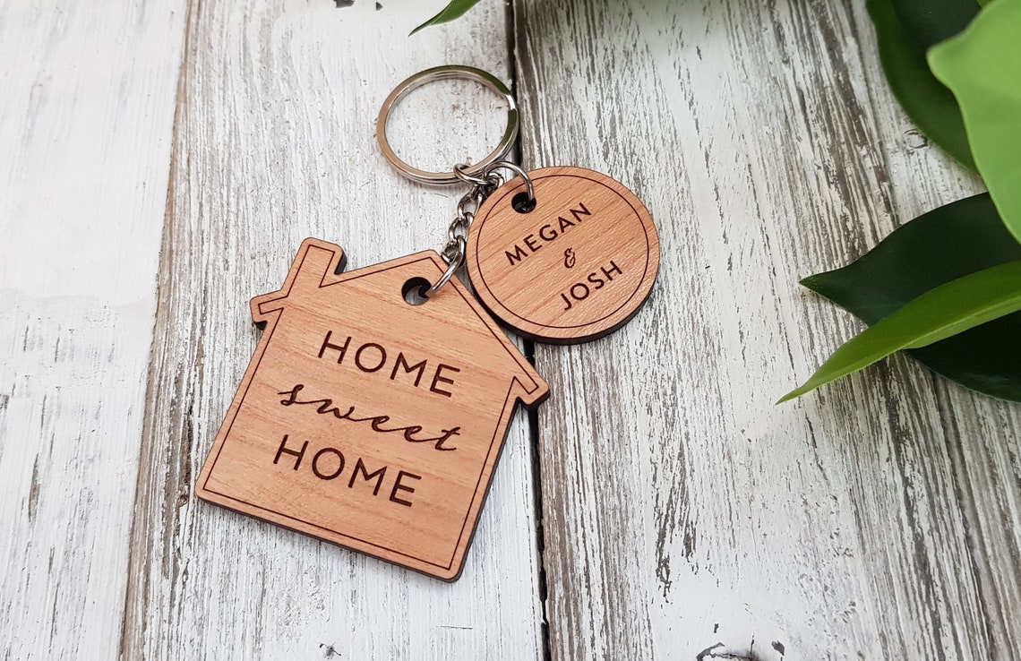 Personalized New Home Keychain Home Sweet Home Home Key - Etsy