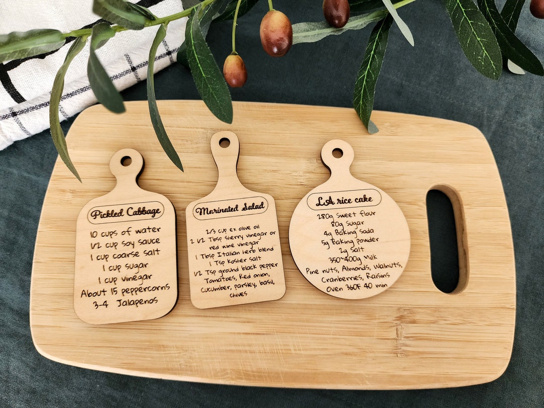 Custom Recipe Cutting Board, Thanksgiving Ornament, Cooking Recipe ...