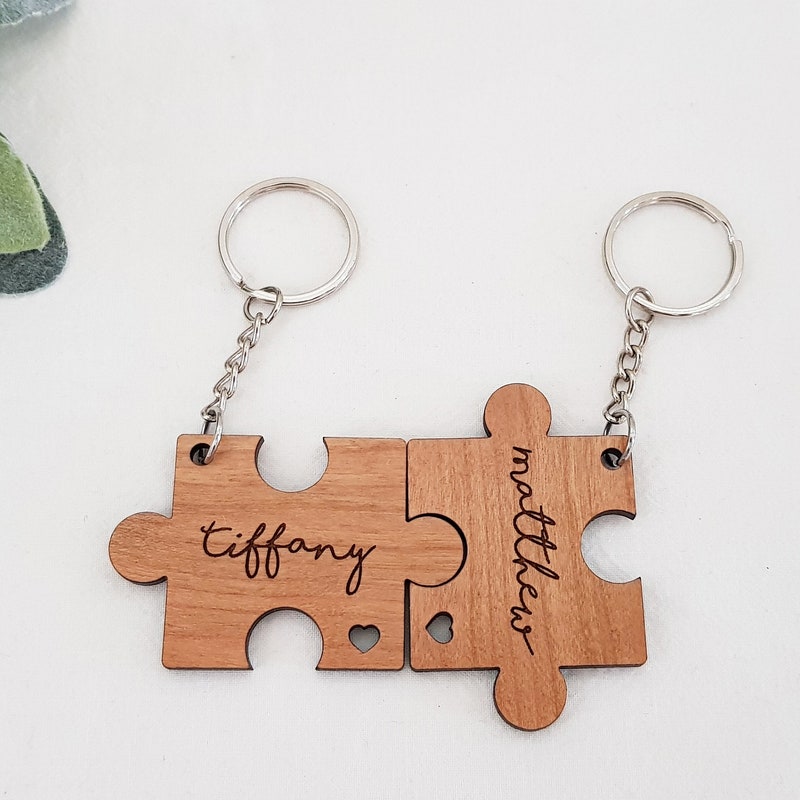 Puzzle Keychain - Etsy