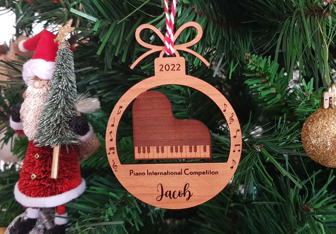Piano Ornament, Piano Competition, Christmas Ornament, Name Ornament ...