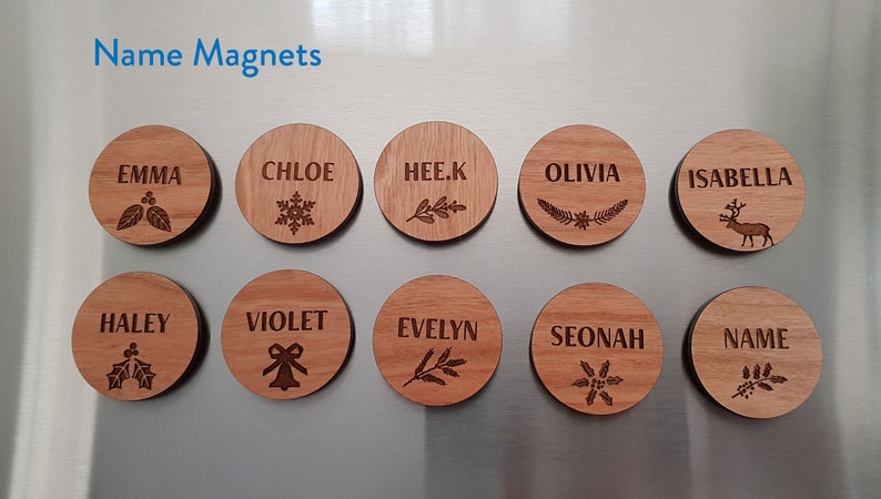 Personalized Wooden Magnets Memo Magnets Name Magnets - Etsy