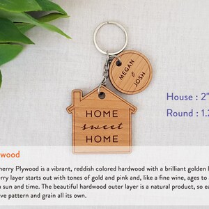 Personalized New Home Keychain, Home Sweet Home, Home Key Chain ...