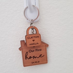 Personalized First Home Keychain, First Home, Personalized Key Chain ...