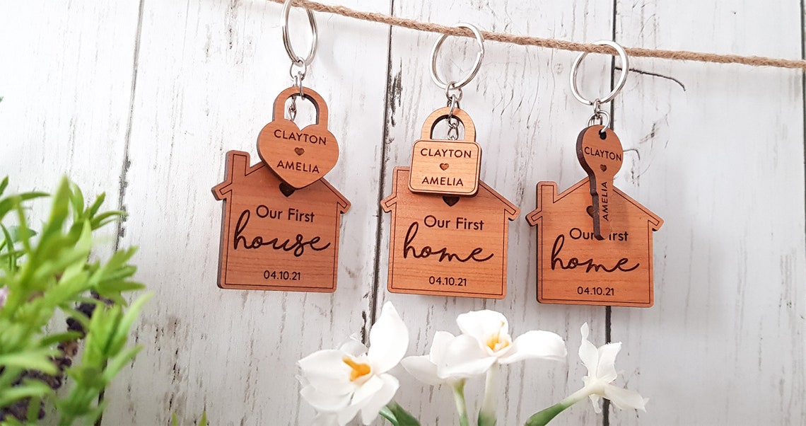 Personalized First Home Keychain, First Home, Personalized Key Chain ...