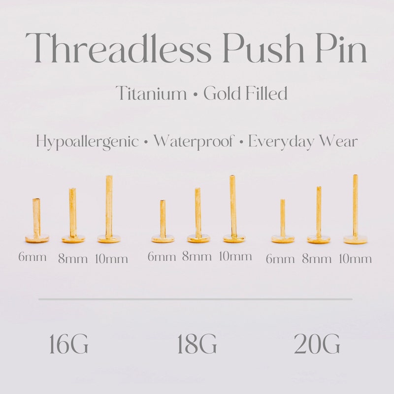 Gold Push Pin - Etsy