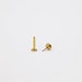 Threadless Push Pin Flat Back Labret 16G/18G/20G Stud Earrings Titanium ...