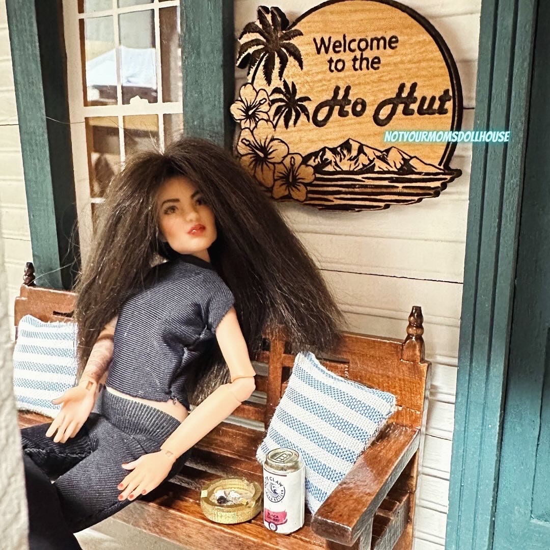 The “ho Hut” Dollhouse Miniature Sign - Etsy