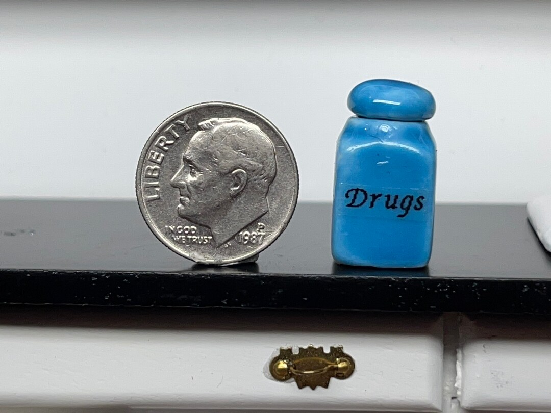 The “drugs” Dollhouse Miniature Cookie Jar - Etsy