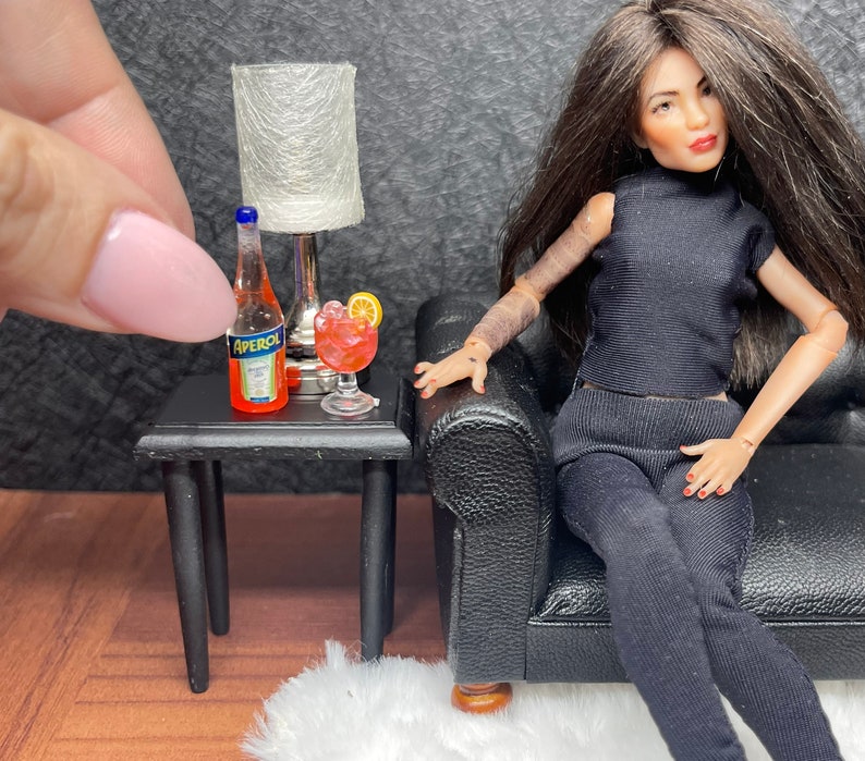 The lotus Spritz Dollhouse Miniature Bottle and Drink Set - Etsy