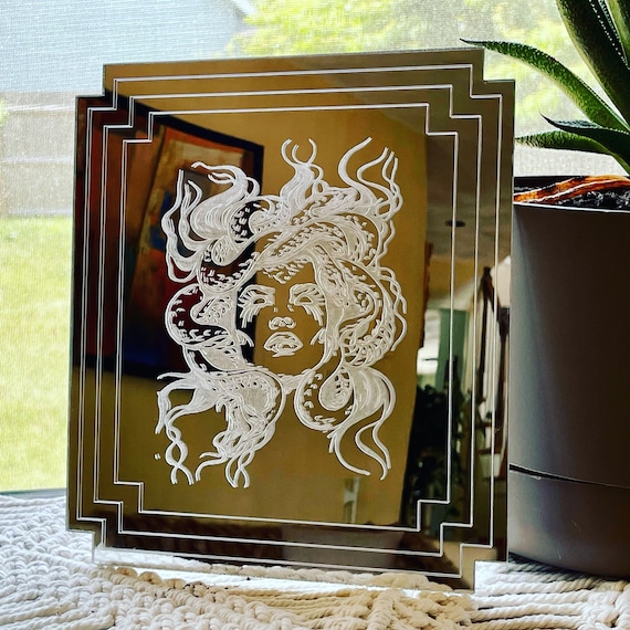 The stare Medusa Mirror not Dollhouse Mini | Etsy