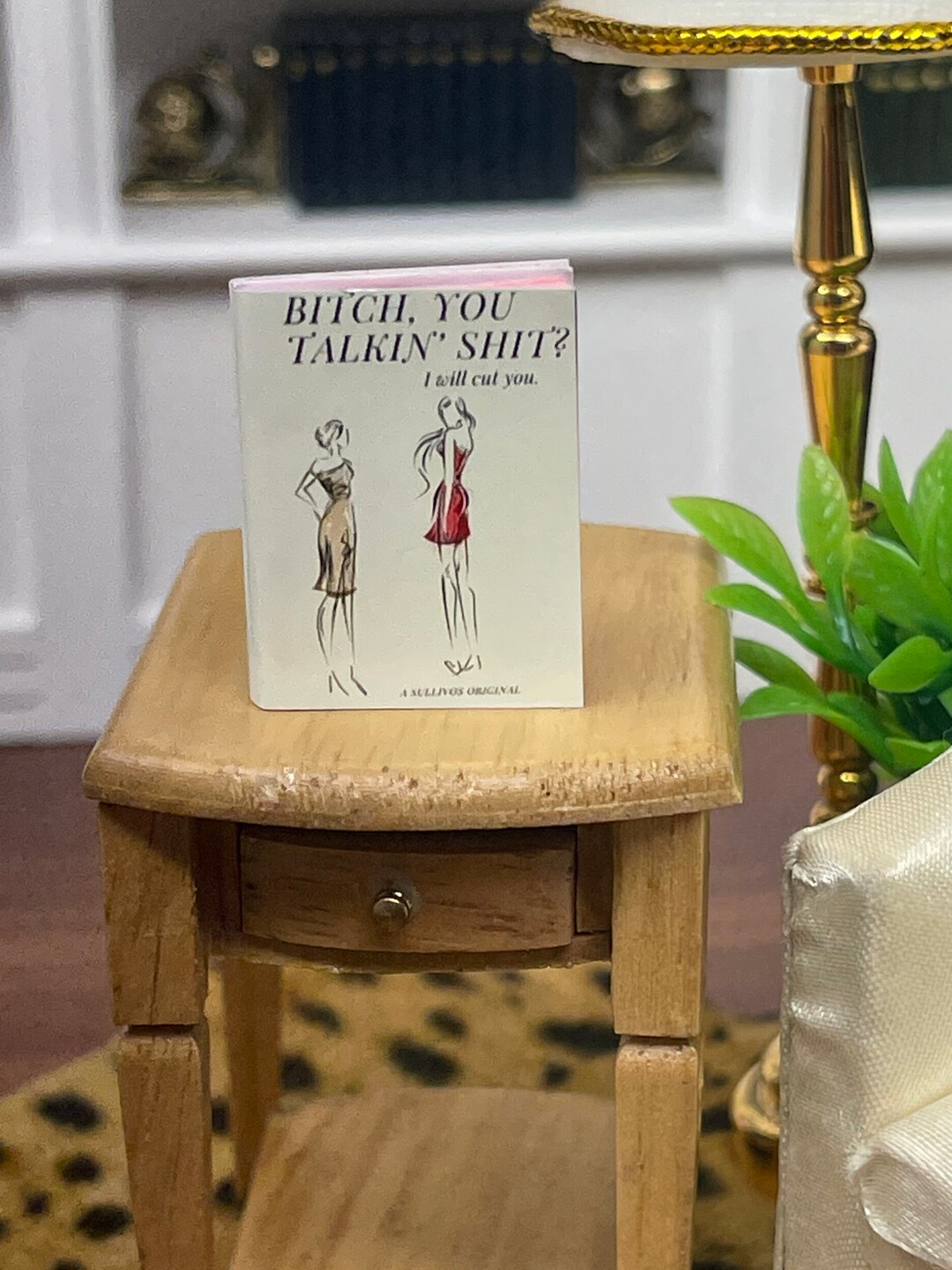 The “bitch, You Talkin’ Shit? I Will Cut You” Dollhouse Miniature Book ...