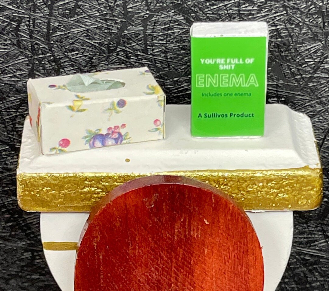 The “full of Shit” Dollhouse Miniature Enema Box - Etsy