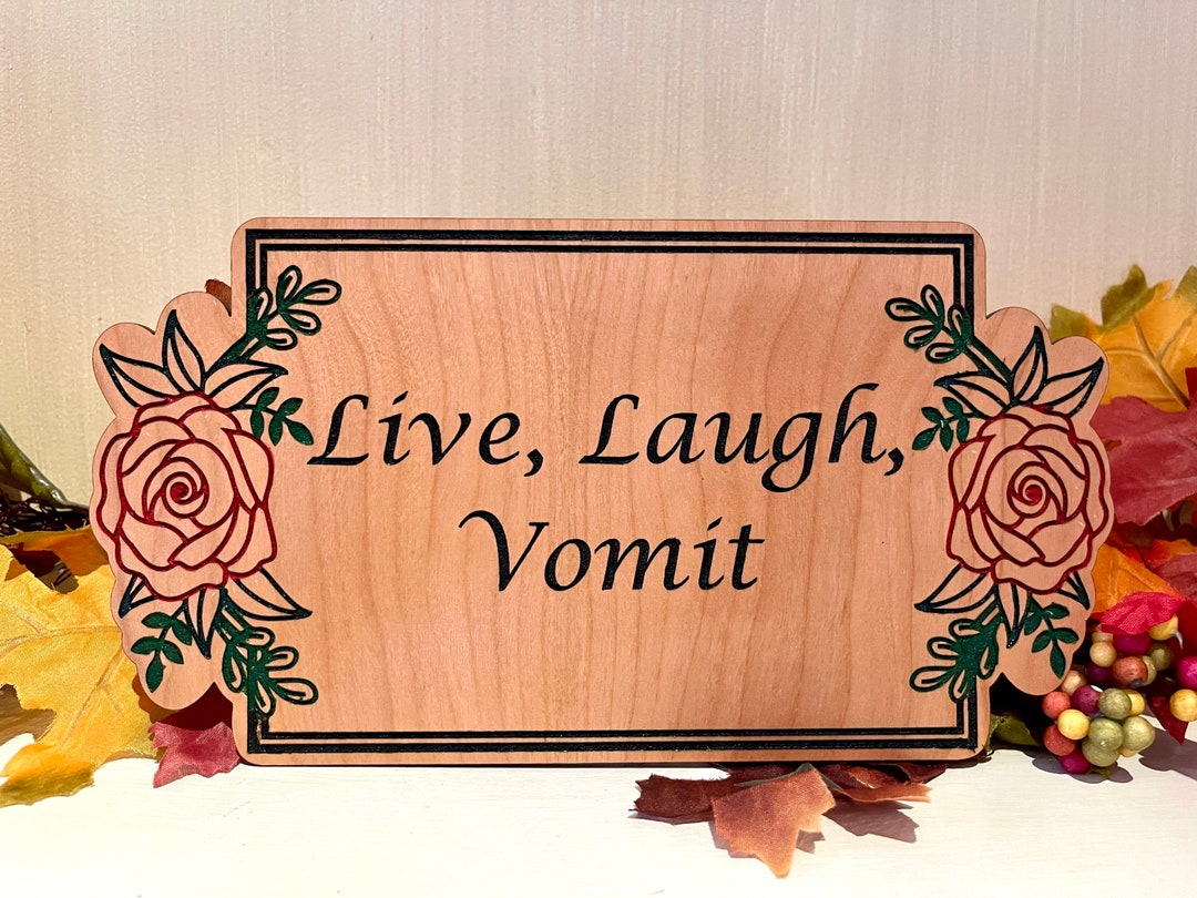 The live, Laugh, Vomit Wall Decor not Dollhouse Mini - Etsy
