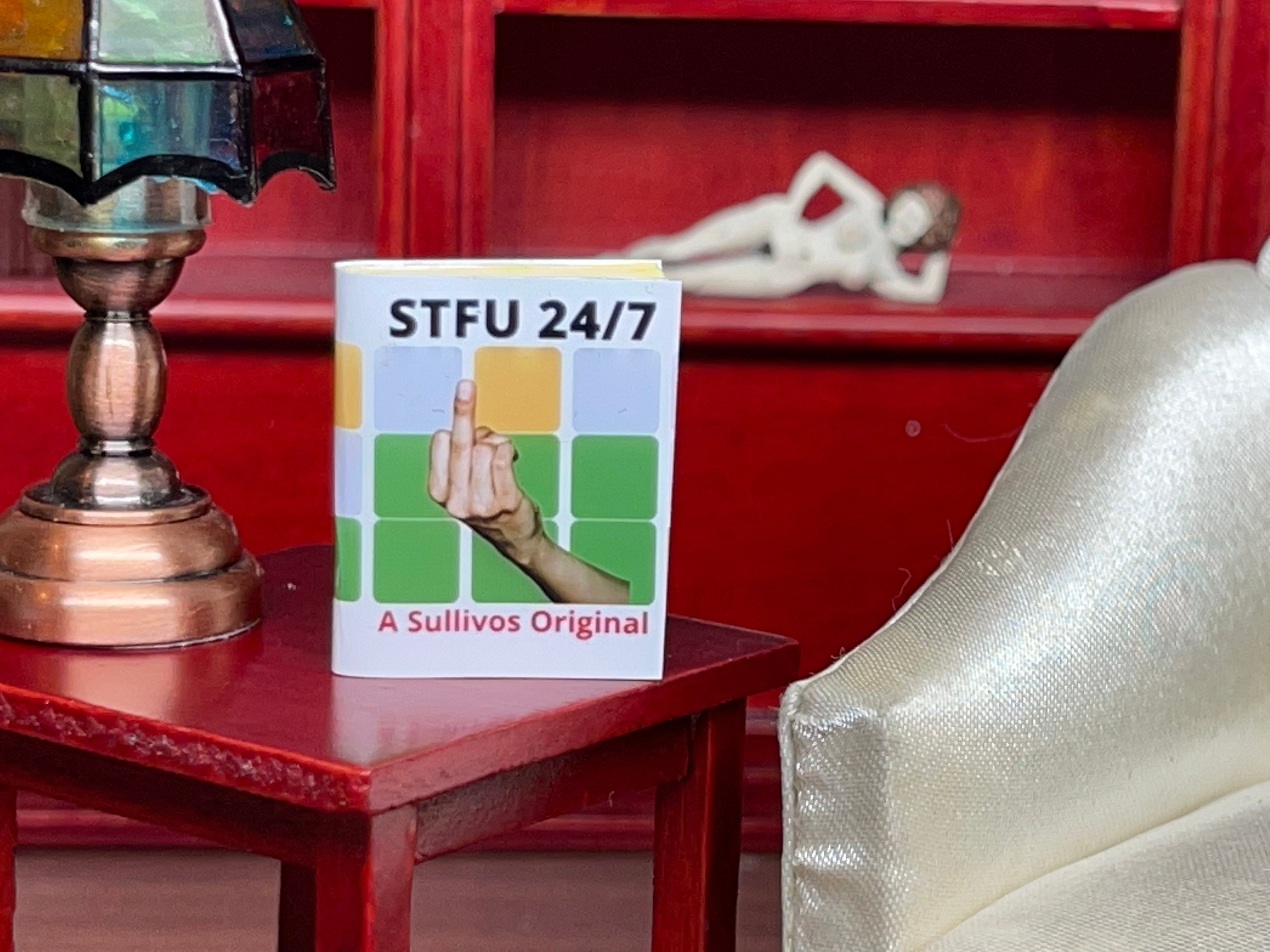 The STFU WORDLE Dollhouse Miniature Book - Etsy