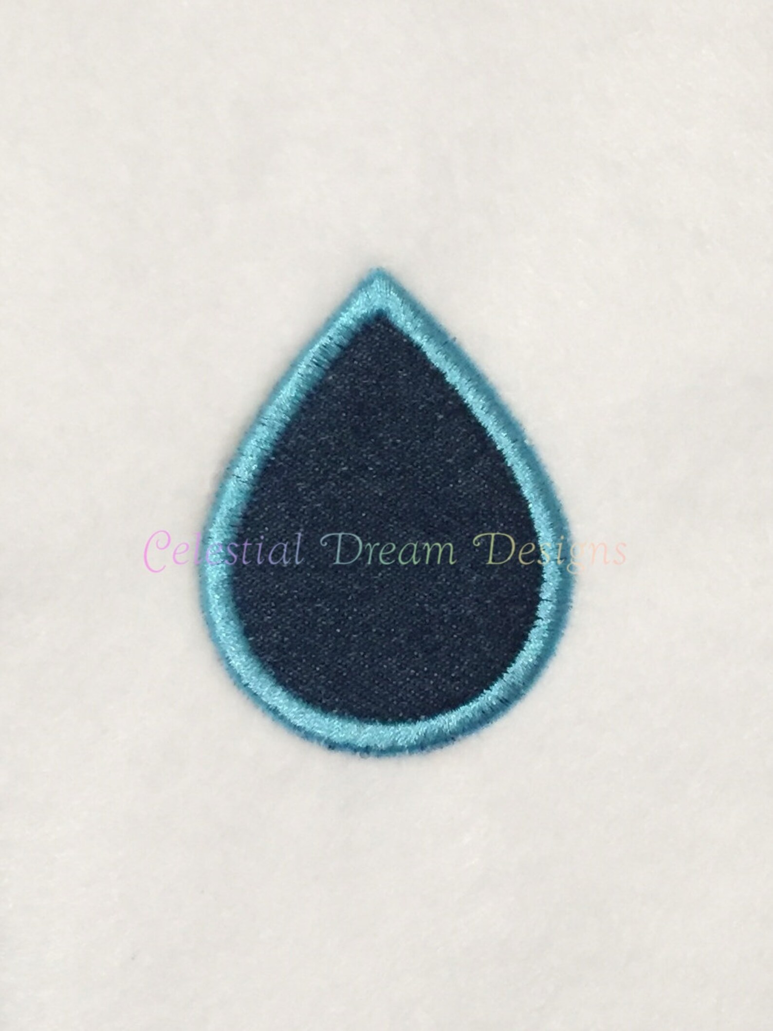 Raindrop Applique Machine Embroidery Design - 7 SIZES - Instant ...
