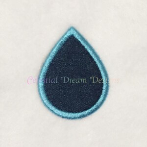 Raindrop Applique Machine Embroidery Design - 7 SIZES - Instant ...
