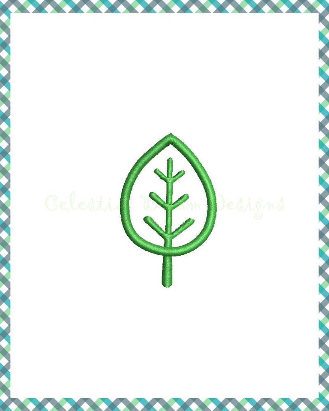 Leaf Outline Machine Embroidery Design - 5 SIZES - Instant Download - Etsy