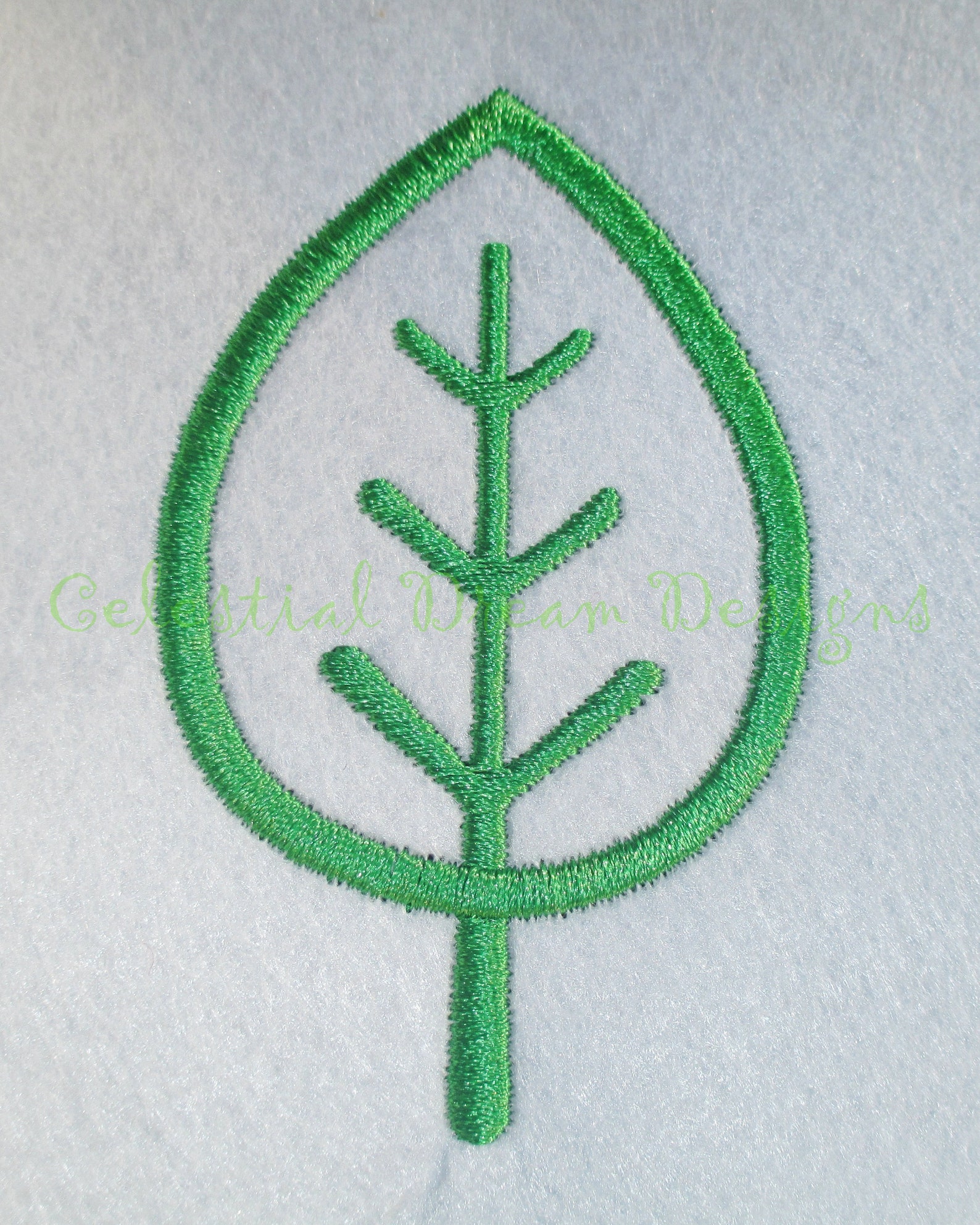 Leaf Outline Machine Embroidery Design - 5 SIZES - Instant Download - Etsy