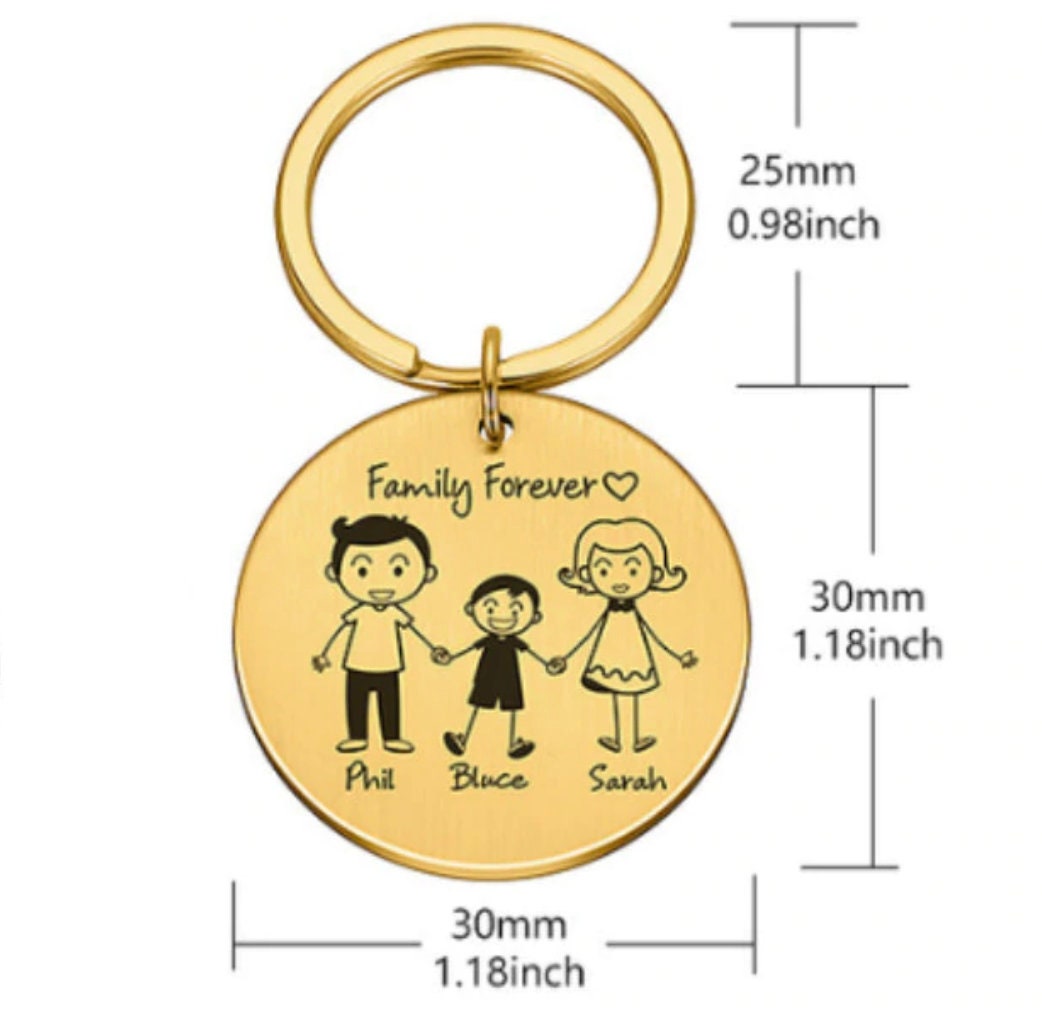 Family Key Chain Keepsake Gift Custom Family Gift Family - Etsy UK