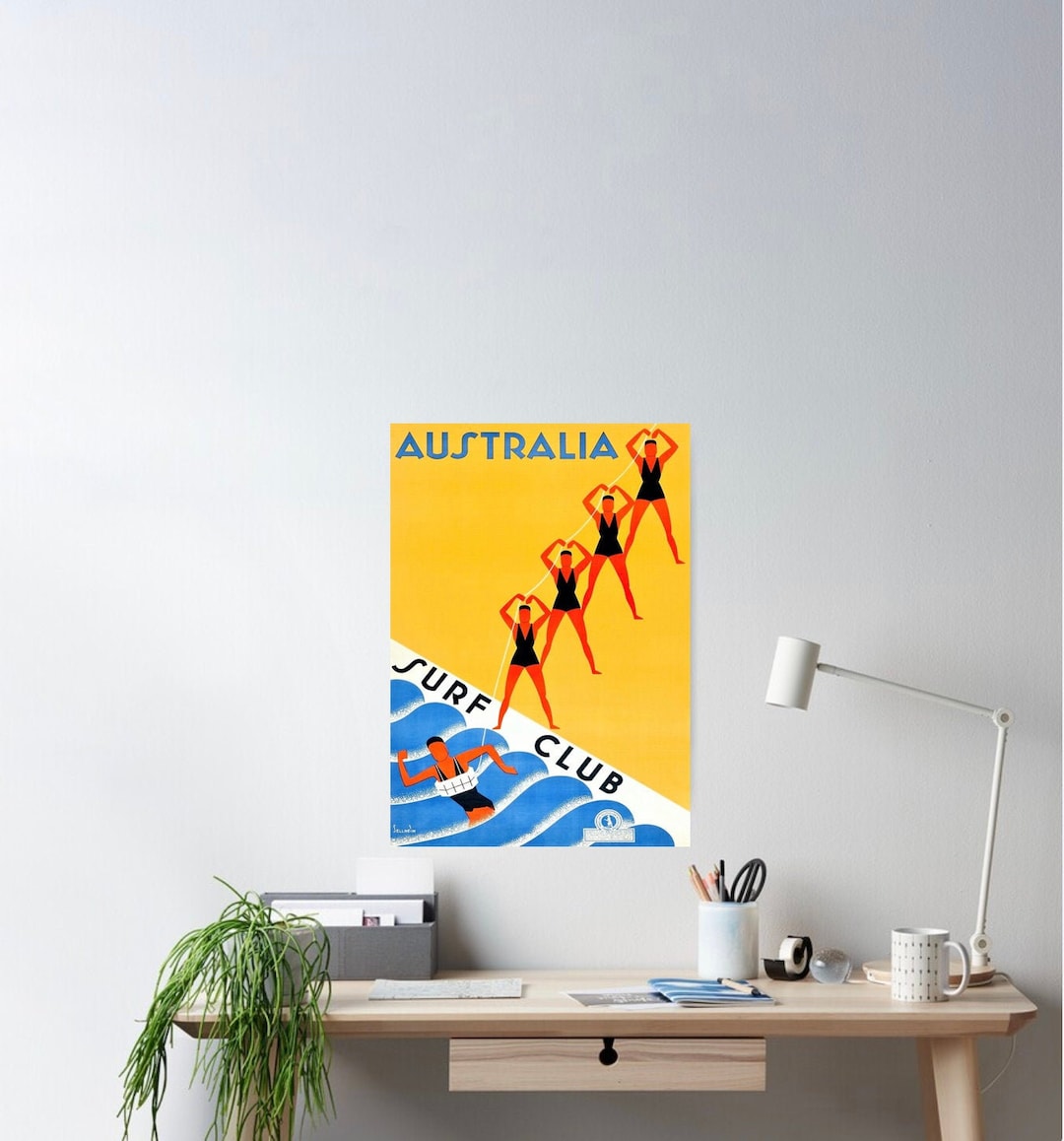 Australia Surf Club Poster - Australia Surf Club Print, Printable Art ...