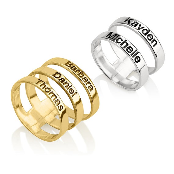 Personalized Sterling Silver Best Friend Rings For
