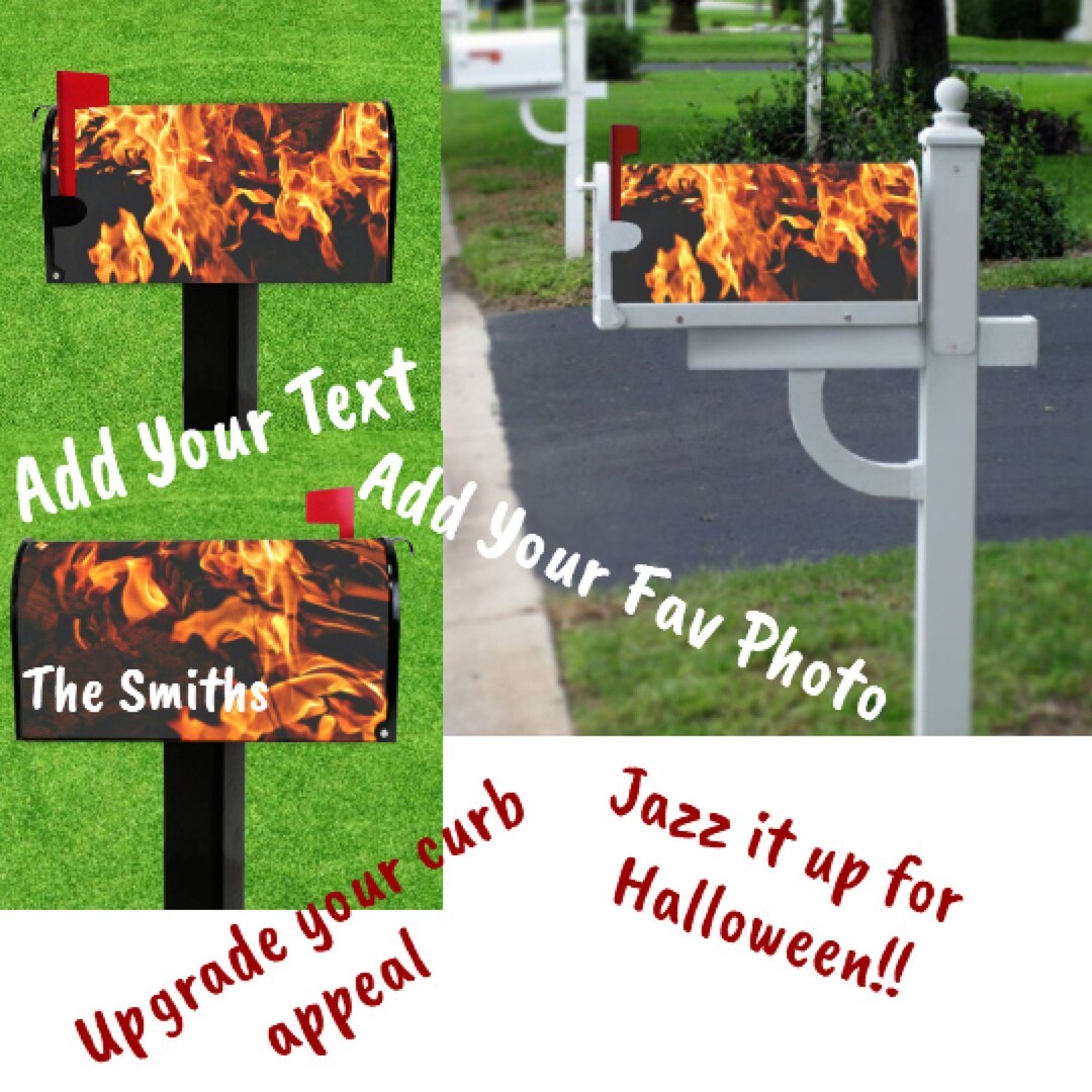 Fire Flames Mail Box Cover Halloween Welcome Decorgift for - Etsy