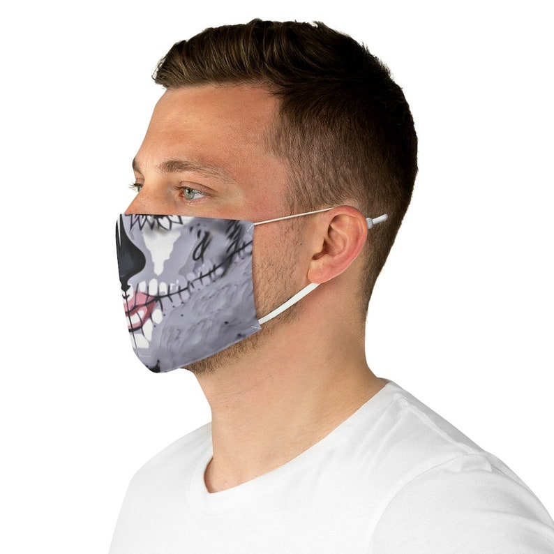 day-of-the-dead-face-mask-realistic-fabric-mask-for-etsy