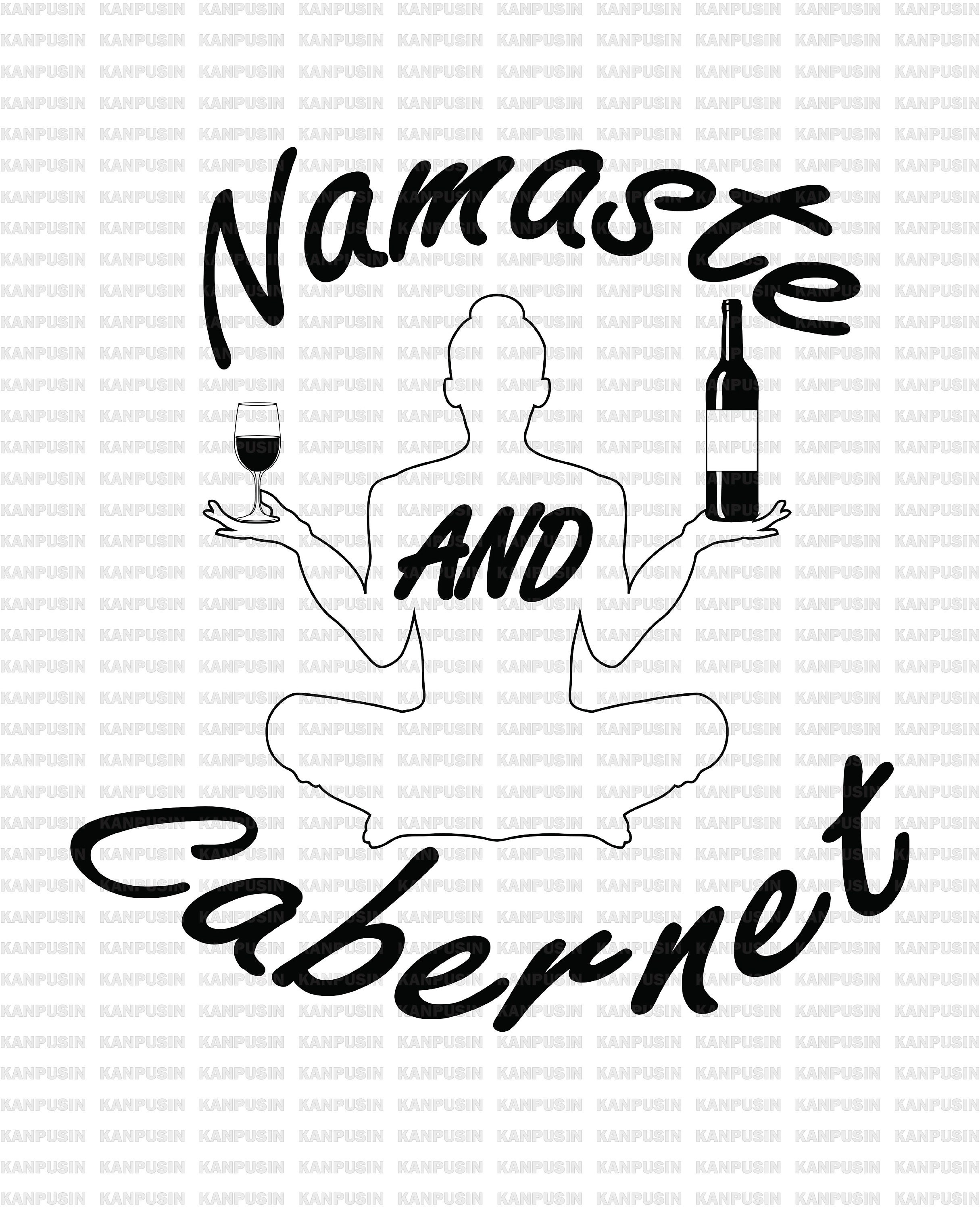Namaste and Cabernet Wine Wine Lover Gift for Wine Lover - Etsy