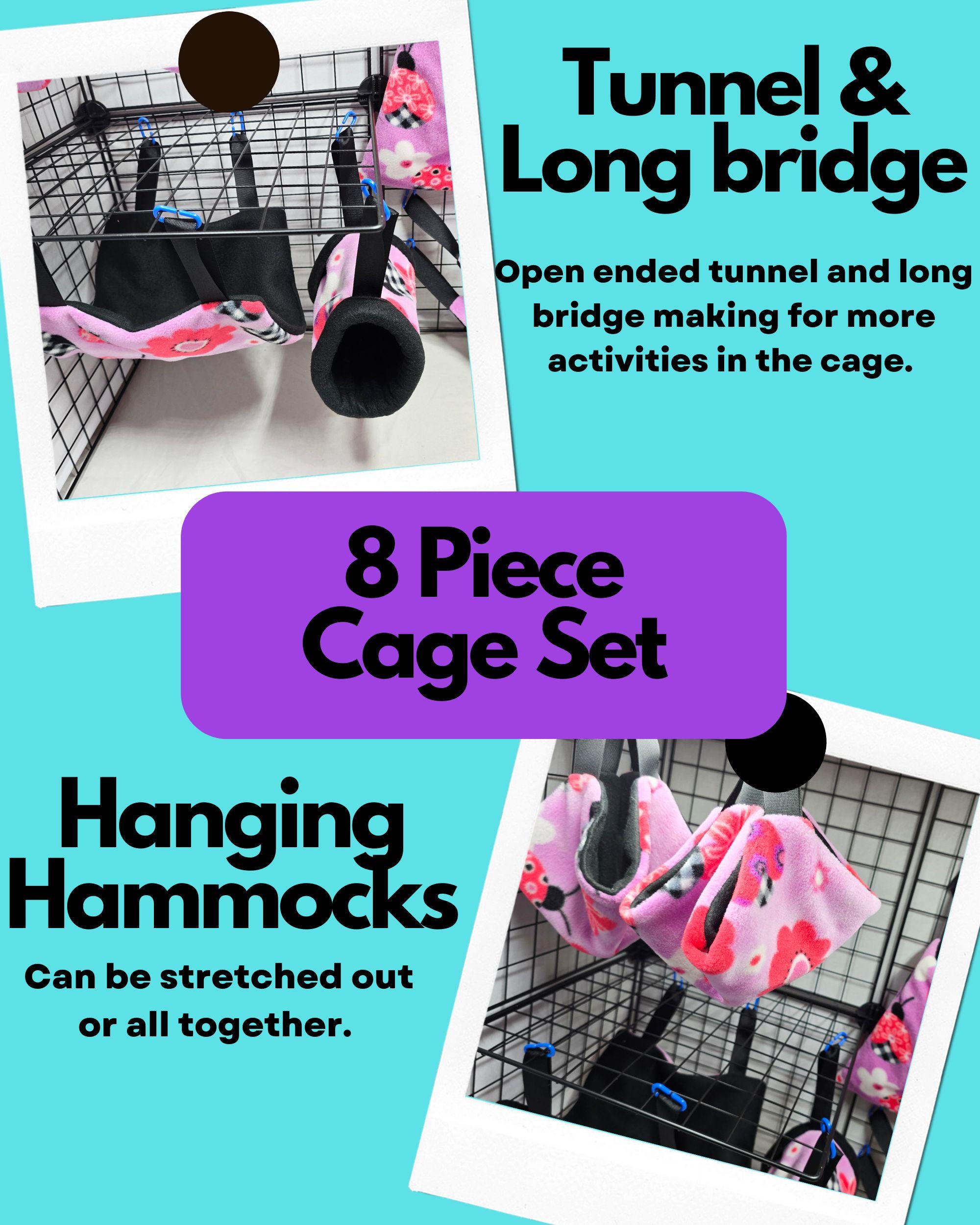Sugar Glider Cage Set Hedgehog Cage Accessories Cage Bedding Critter ...