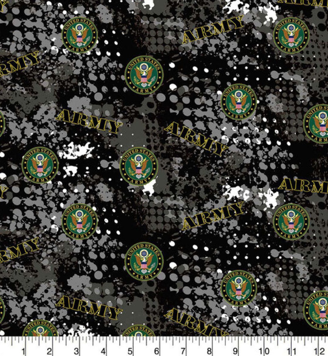 US Army Military Abstract Fabric 1/2 Yard 18 X 42 100% Cotton FAST ...