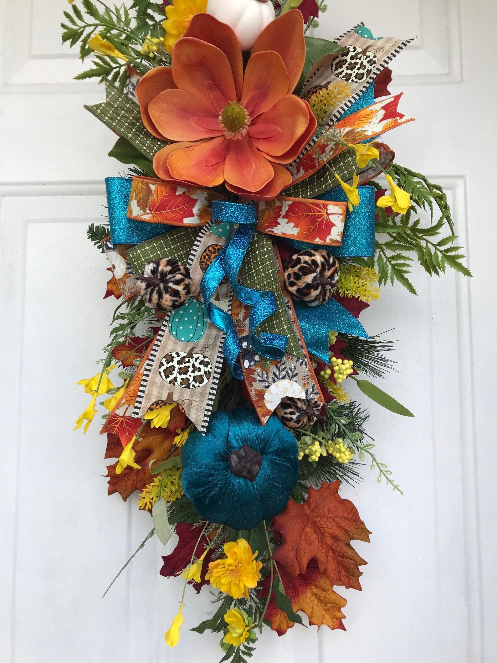 Magnolia Fall Swag Fall Swag Magnolia Fall Door Hanger | Etsy