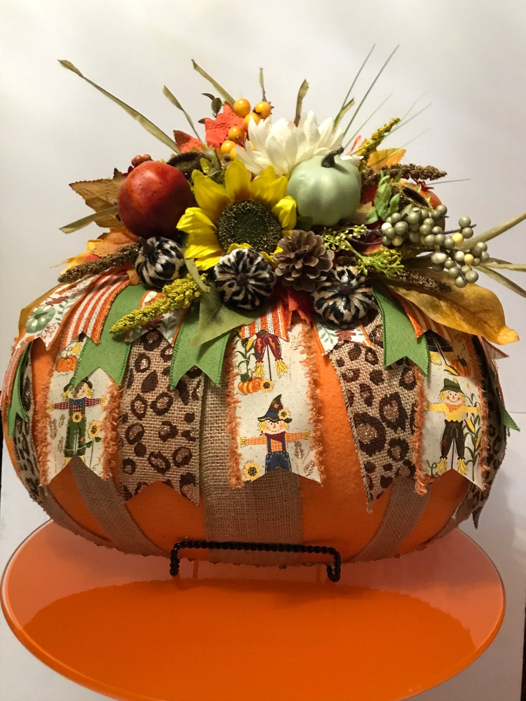 Fall Pumpkin Centerpiece, Fall Pumpkin Centerpiece for Kitchen, Fall ...