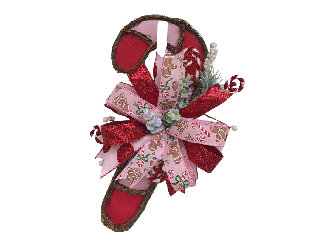 Candy Cane Door Hanger, Candy Cane Wreath, Candy Cane for Front Door ...