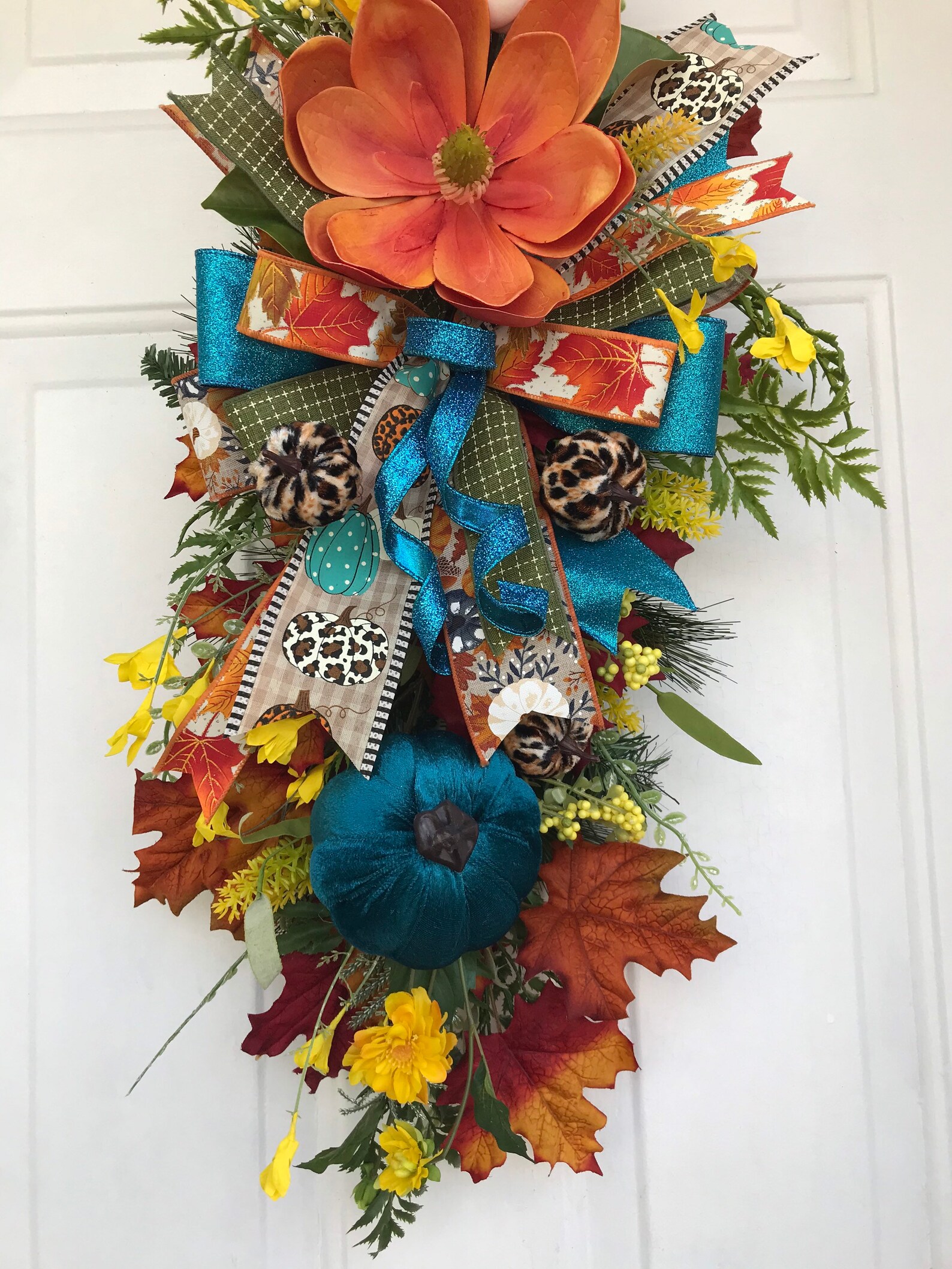 Magnolia Fall Swag Fall Swag Magnolia Fall Door Hanger | Etsy