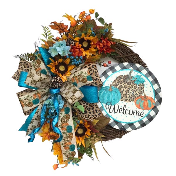 Turquoise Wreath - Etsy