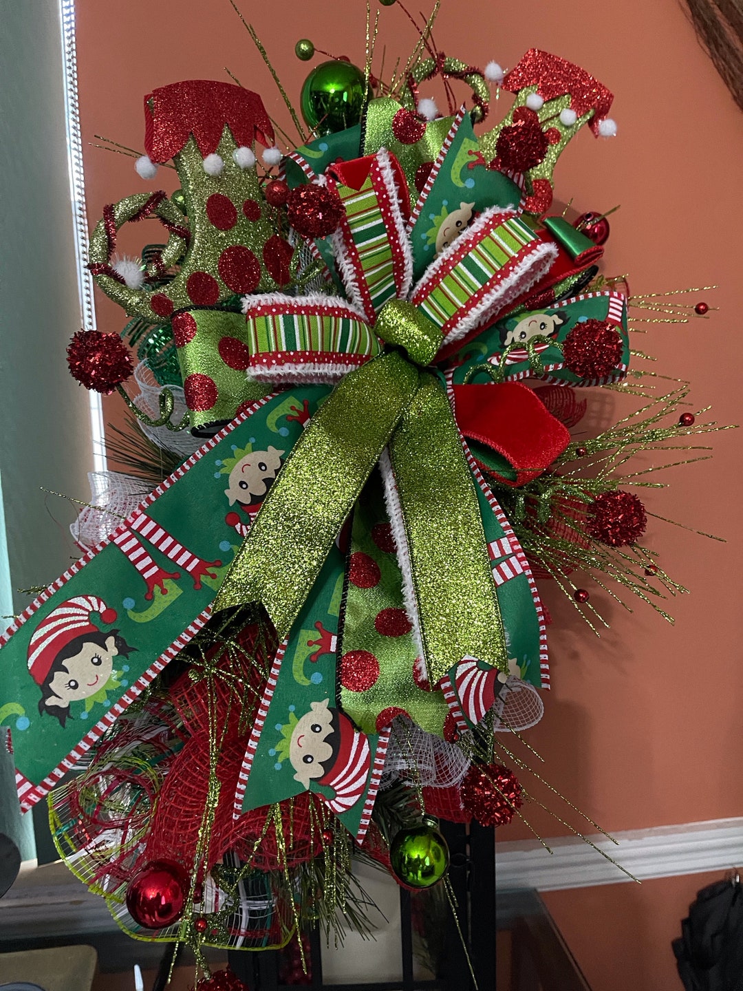 Whimsical Elf Boots Lantern Swag for Christmas- Festive Christmas Elf ...