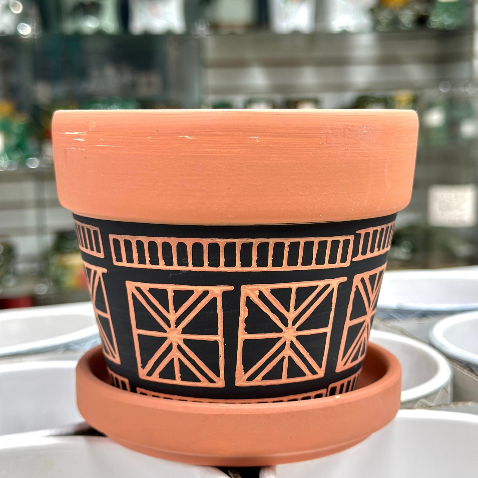 Patterned Terracotta Pot Set | Houseplant Planters and Pots Indoor ...