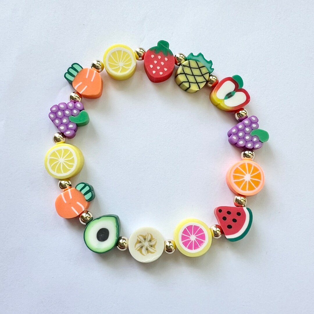 Fruit Beaded Bracelet | Summer | Style | Unique | Gold Filled ...