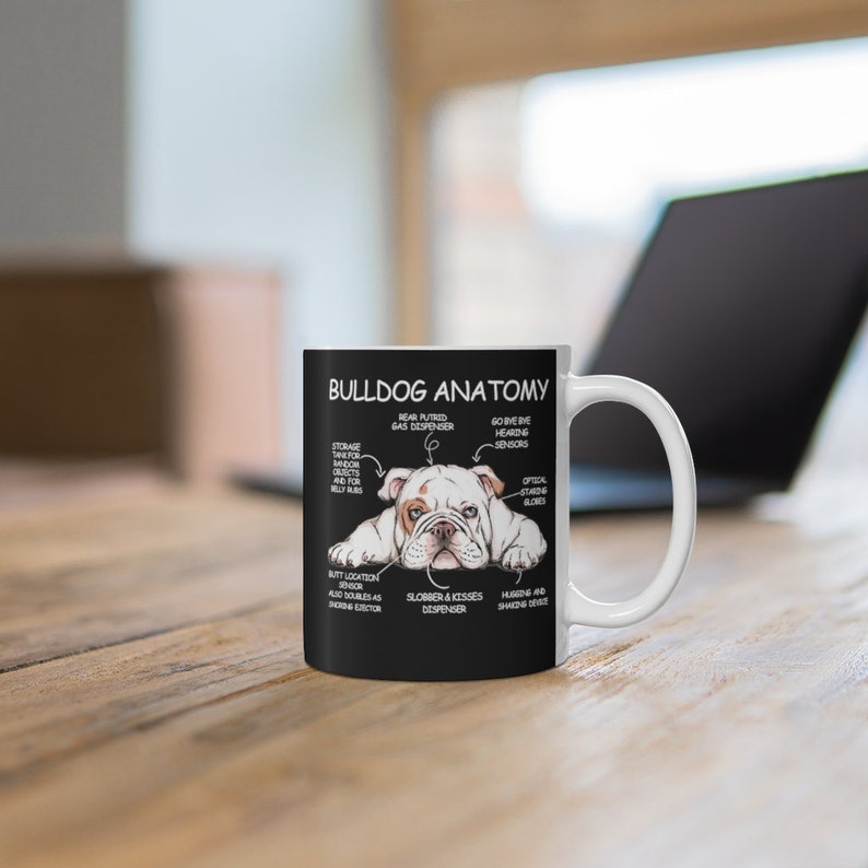 Bulldog Mug Cute English Bulldog Anatomy Dog Biology Coffee Mug 11oz - Etsy