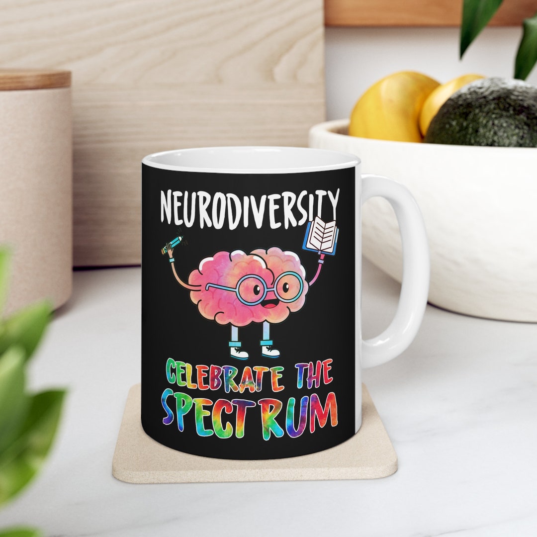Autism Awareness Mug Neurodiversity Celebrate Spectrum Autism Family Teacher Gift Coffee Mug ...