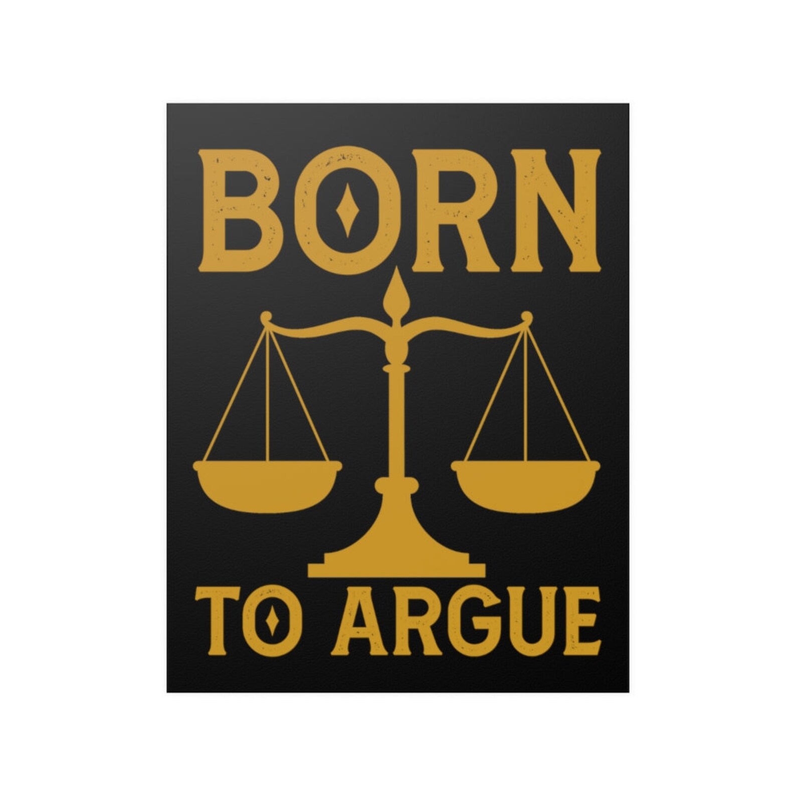 Lawyer Wall Poster Born to Argue Advocate Law Firm Lawyer Attorney ...