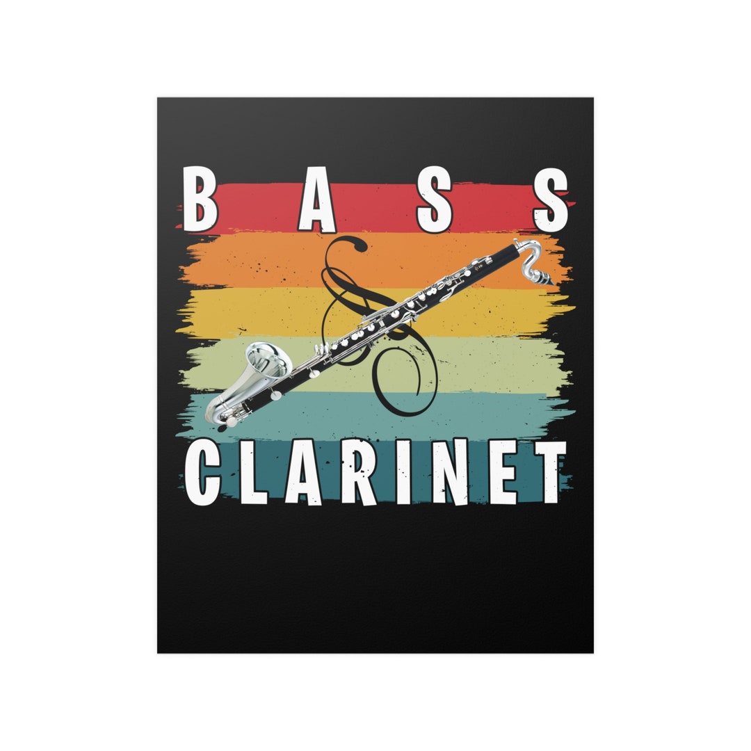 Bass Clarinetist Poster Retro Vintage Bass Clarinet Player Lover Jazz ...