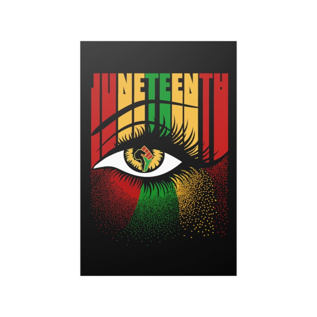 Juneteenth Wall Poster Happy Juneteenth 1865 Bright Eyes Melanin Retro ...