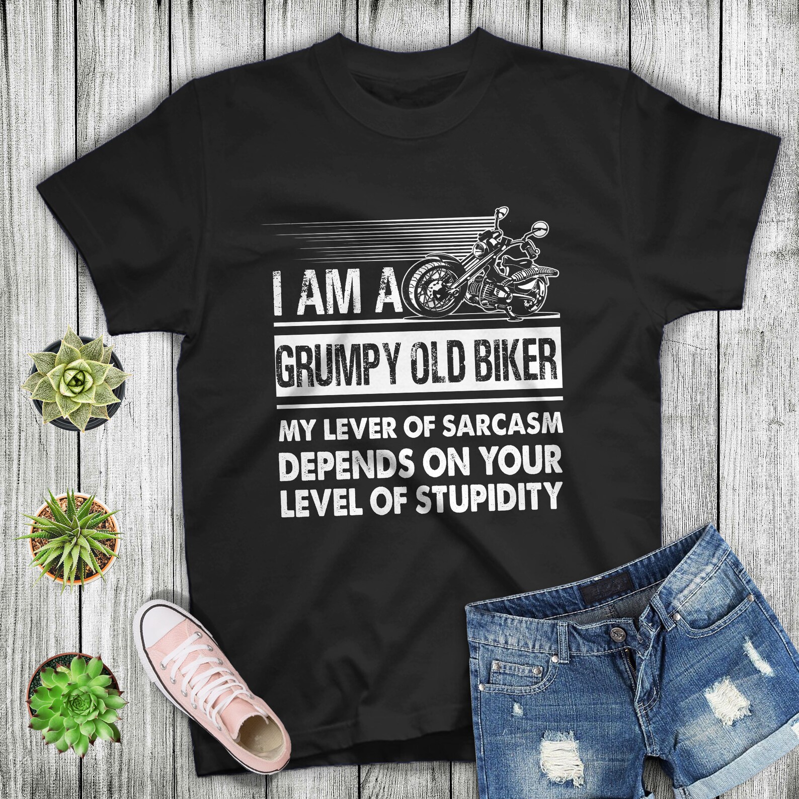 Biker Tshirt I Am A Grumpy Old Biker for Dirt Biker Motorcycle Rider ...