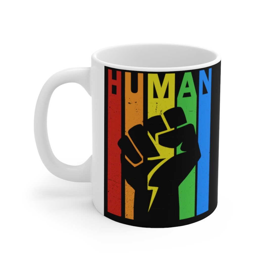 Human Lgbt Mug Human Lgbt Flag Gay Lesbian Pride Month Transgender