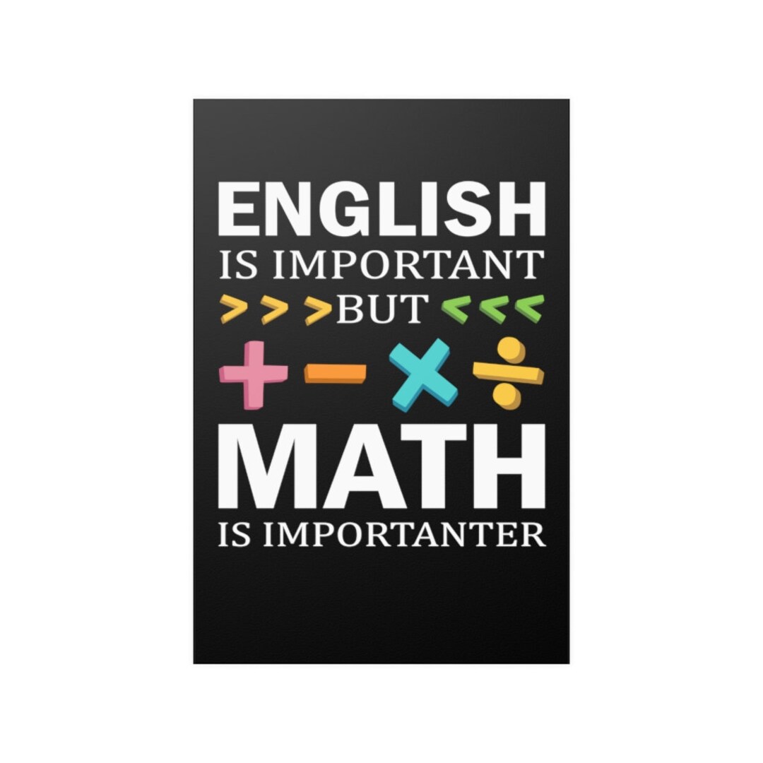 Mathematics Wall Poster Funny Math Art Student Mathematics Lovers Wall ...
