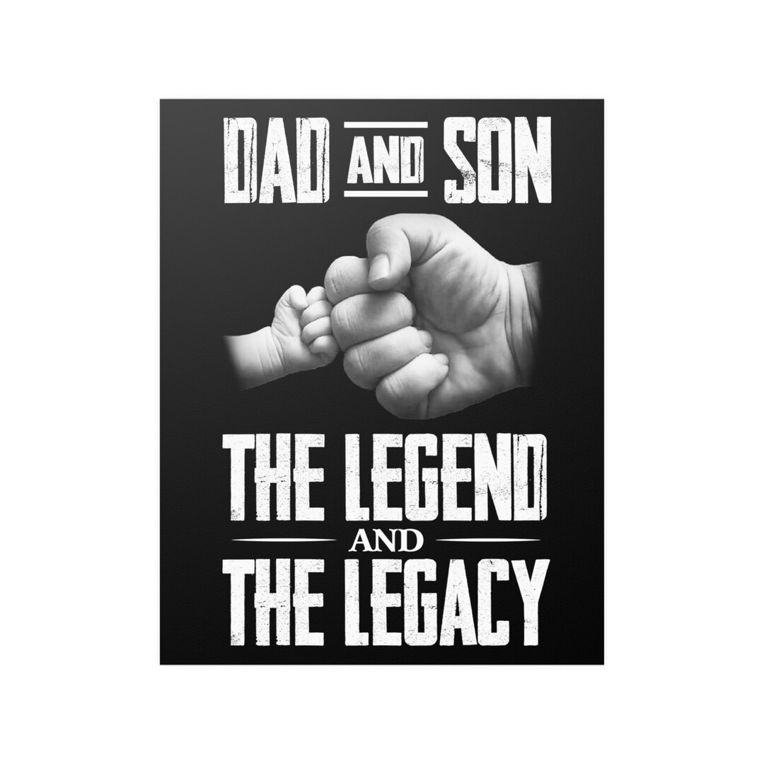 Dad of Son Poster Dad and Son Family Father and Son Gender Reveal ...