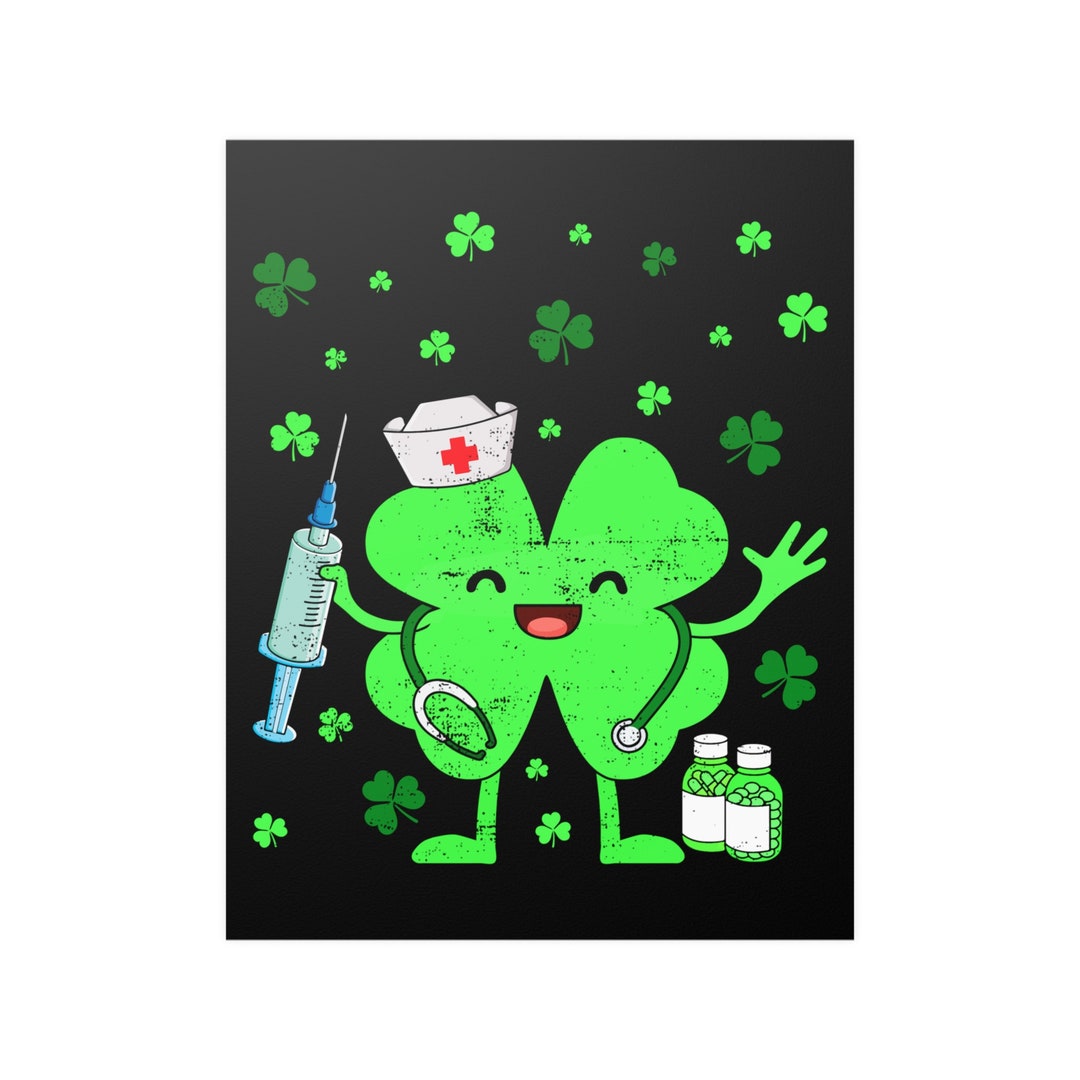 Nurse Appreciation Poster Shamrock Nurse St. Patrick's Day RN ER CNA ...