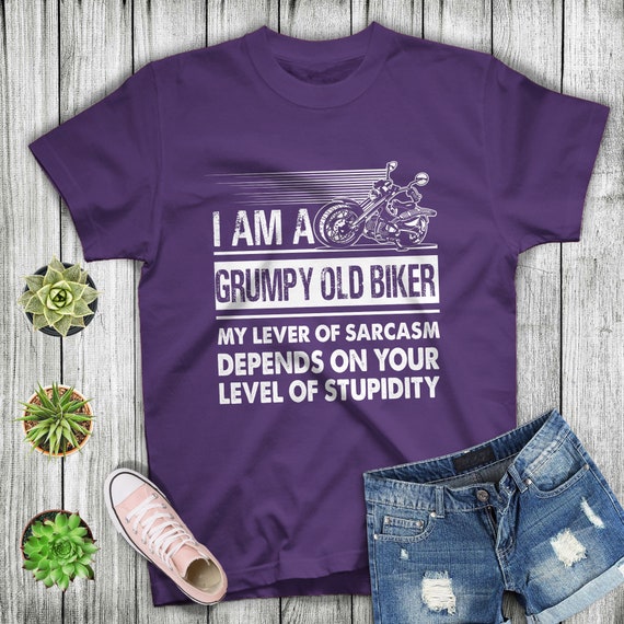 Biker Tshirt I Am A Grumpy Old Biker For Dirt Biker Motorcycle - Etsy France