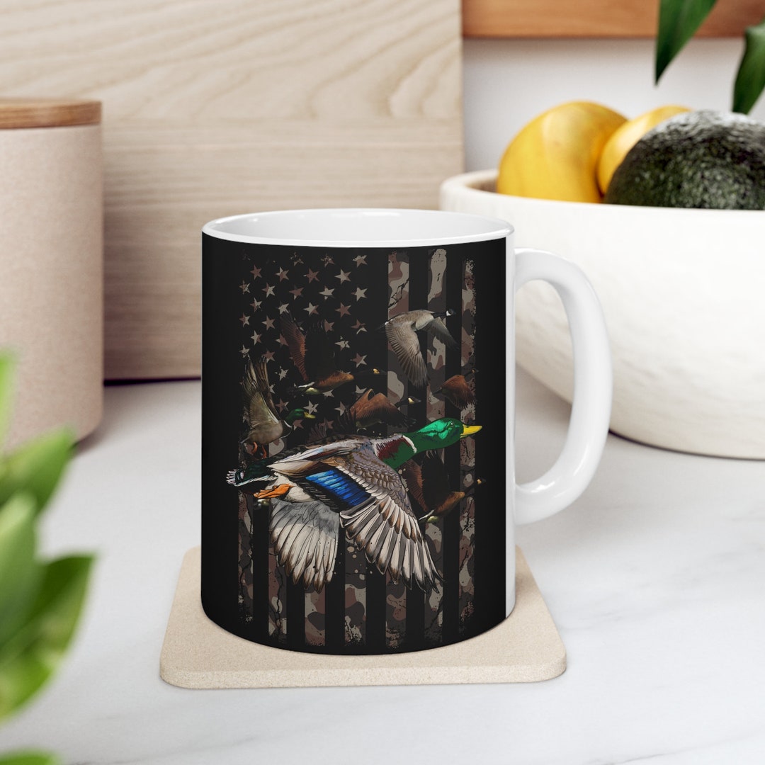 Hunting Lovers Mug Vintage Waterfowl Duck Hunting Patriotic USA ...
